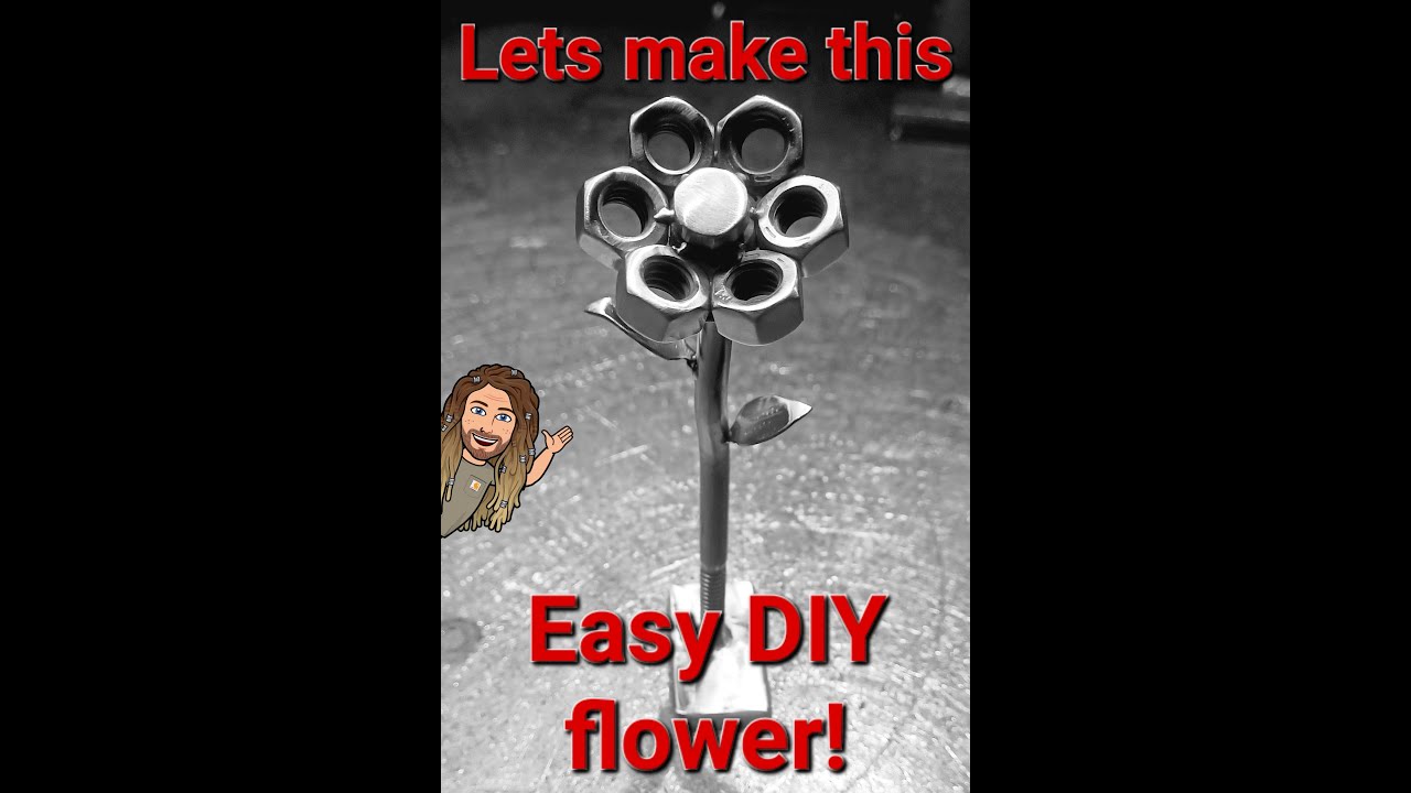 Easy DIY welded flower #welding #diy - YouTube