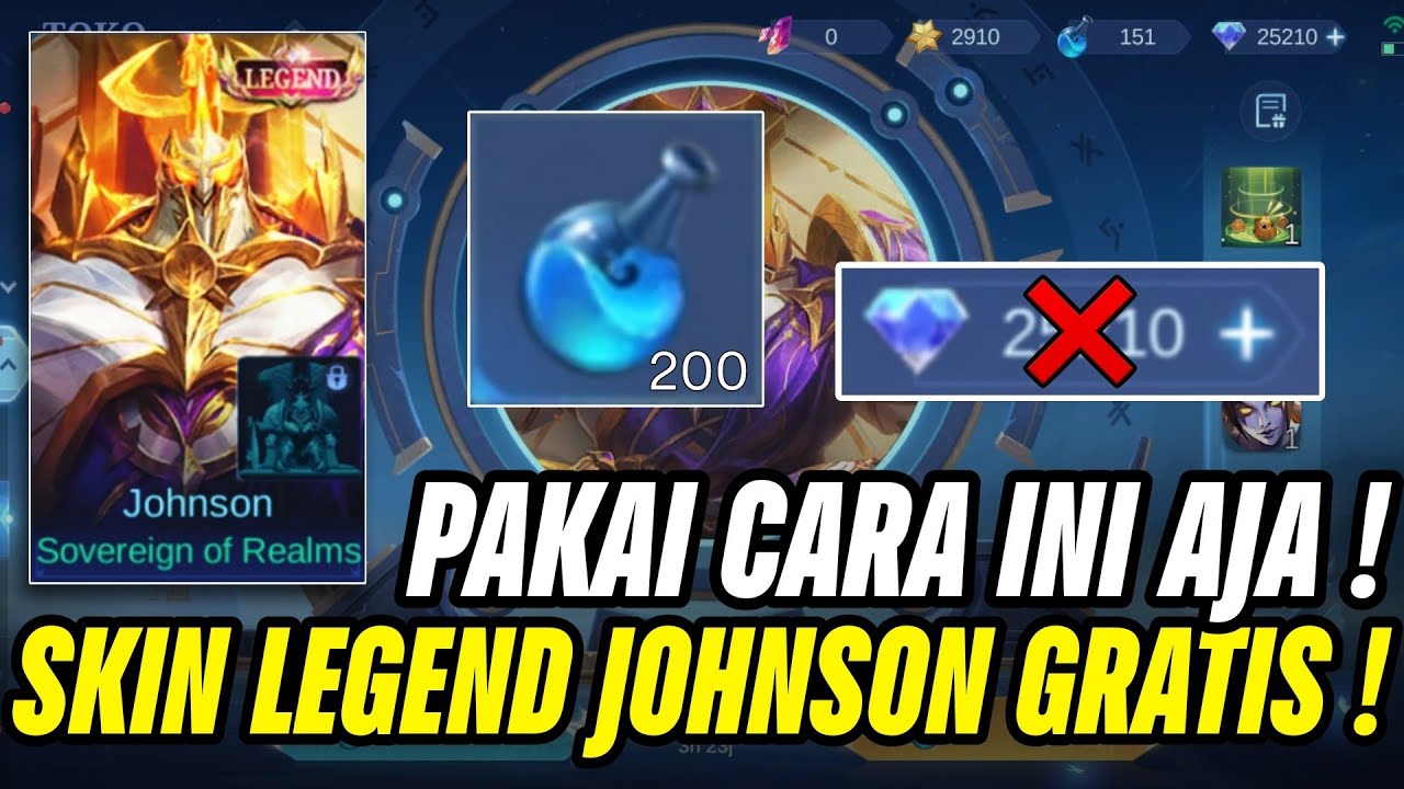 SKIN LEGEND JOHNSON GRATIS ? GACHA SKIN LEGEND PAKAI MAGIC WHEEL POTION ...