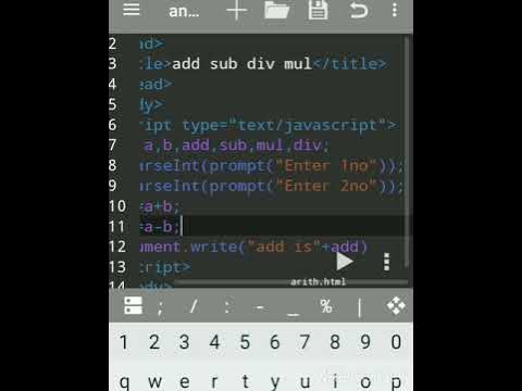 Arithmetic operations in JavaScript | JavaScript code for arithmetic ...