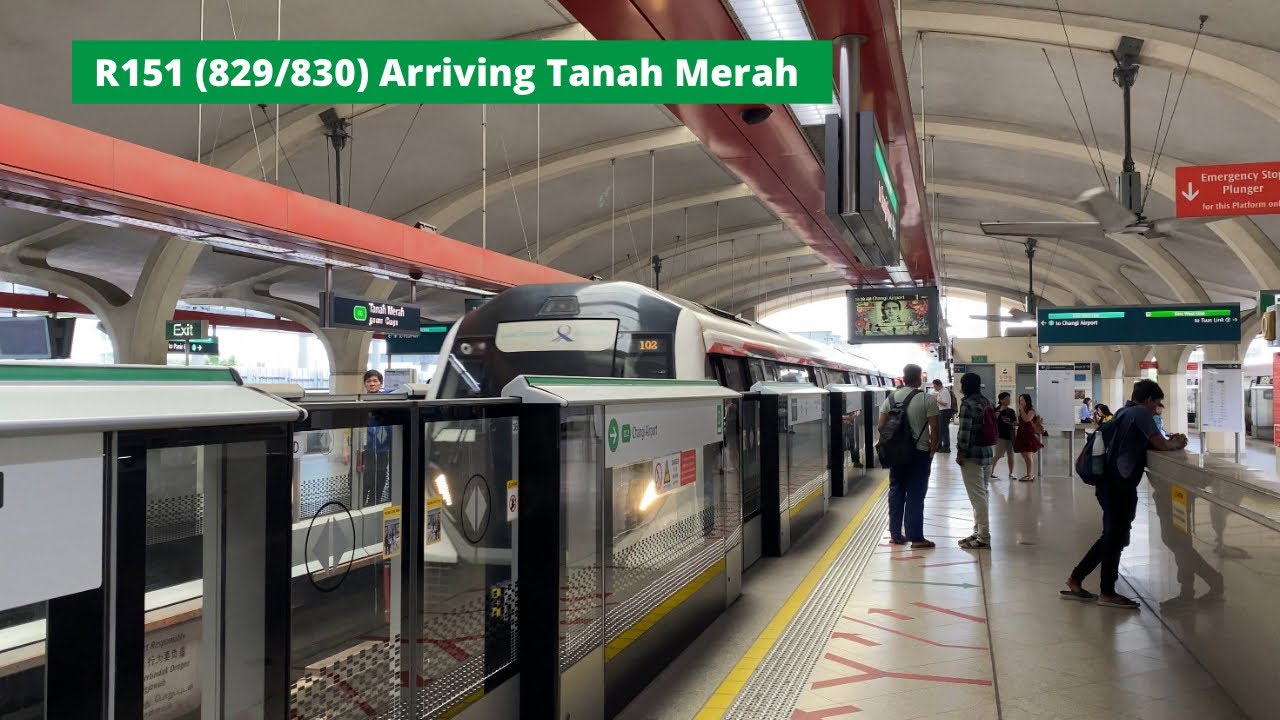 [Pax Load Test Pass!][SMRT] R151 (829/830) arriving Tanah Merah - YouTube