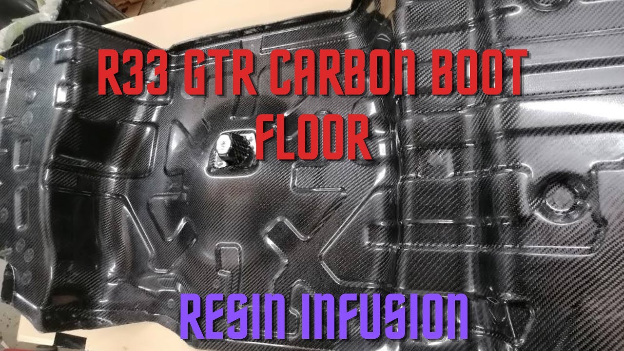 R33 R34 GTR Carbon fiber Rear Boot Floor panel build. - YouTube