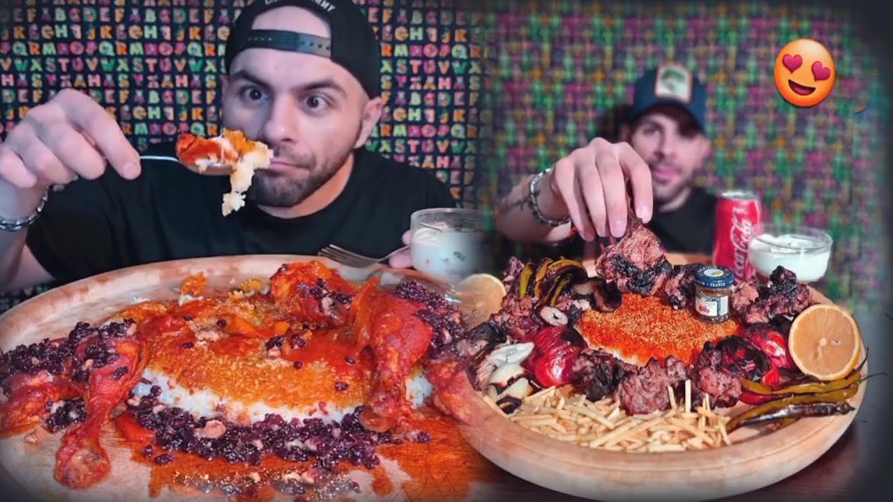 ASMR MUKBANG |Chicken🍗Barberry Rice & shashlik - YouTube