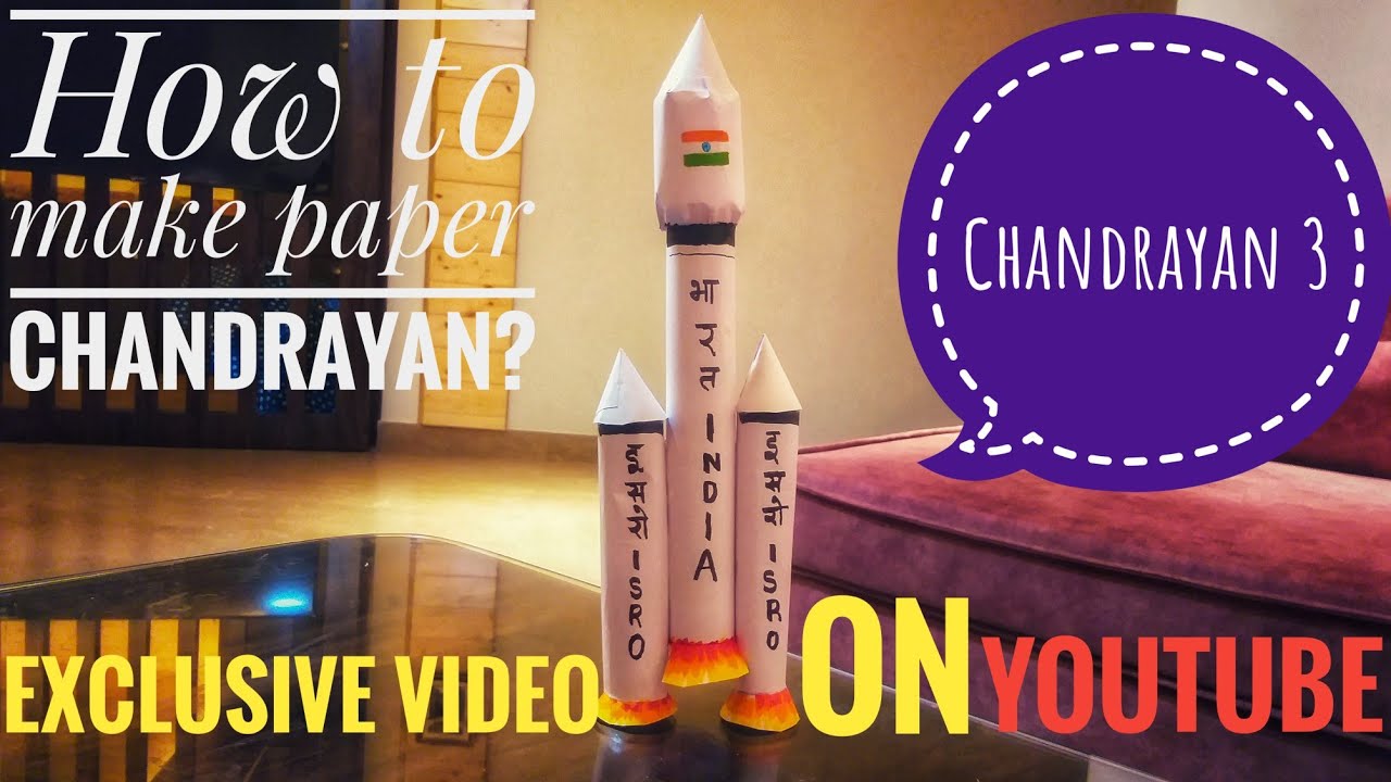 How to make Chandrayan 3 with paper ?\\ Chandrayan 3 paper craft \\# ...