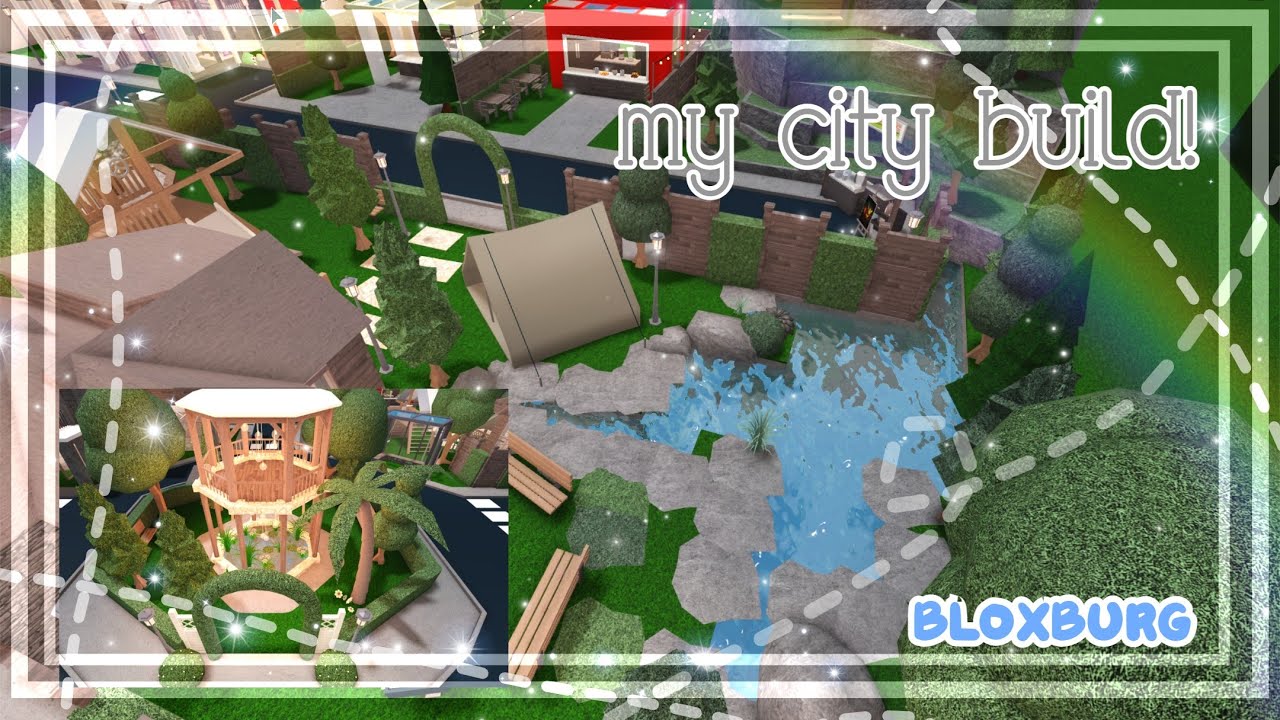 my bloxburg city build! ~ roblox bloxburg town build ideas! - YouTube