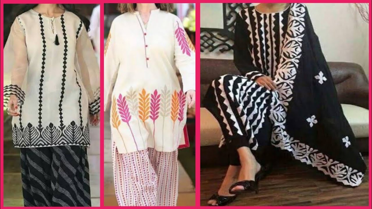 Latest Applic Work Suit Design | Applique Dresses | Fashiion Box. - YouTube