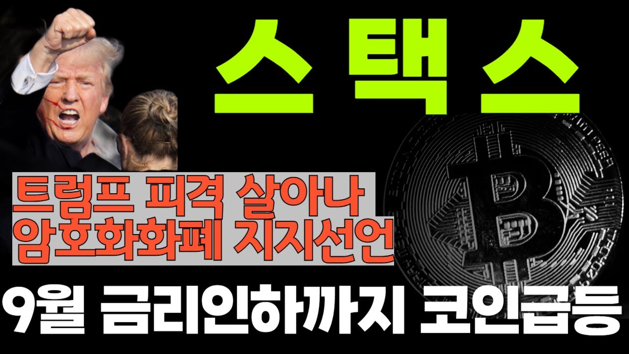 스택스 전망 속보 트럼프 피격 귀맞고 생존 승리의 포효 머스크 트럼프 공개지지선언 트럼프 암호화화폐 채굴 세계1위