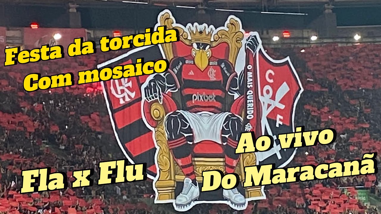 Mosaico Flamengo x Fluminense. Flamengo 2024 - Ao vivo do Maracanã ...
