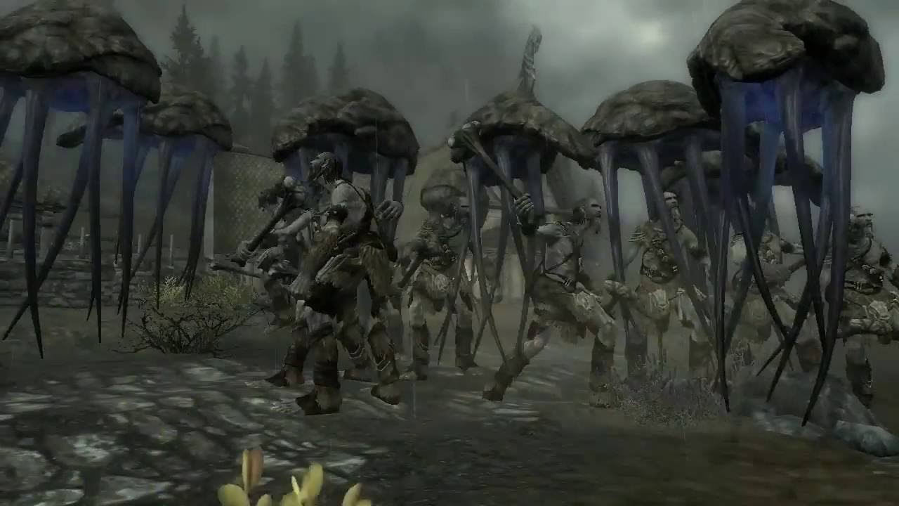 Skyrim Battles - 10 Bull Netches vs 10 Giants [Master Settings] - YouTube