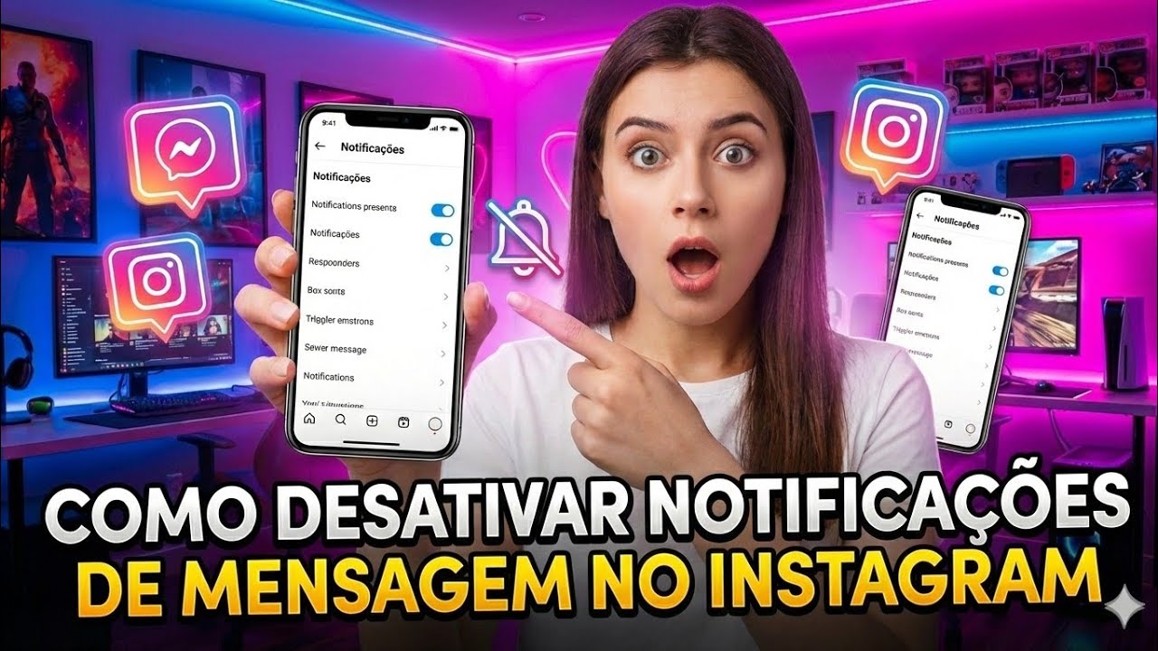 Como DESATIVAR NOTIFICAÇÕES de MENSAGEM no INSTAGRAM - YouTube