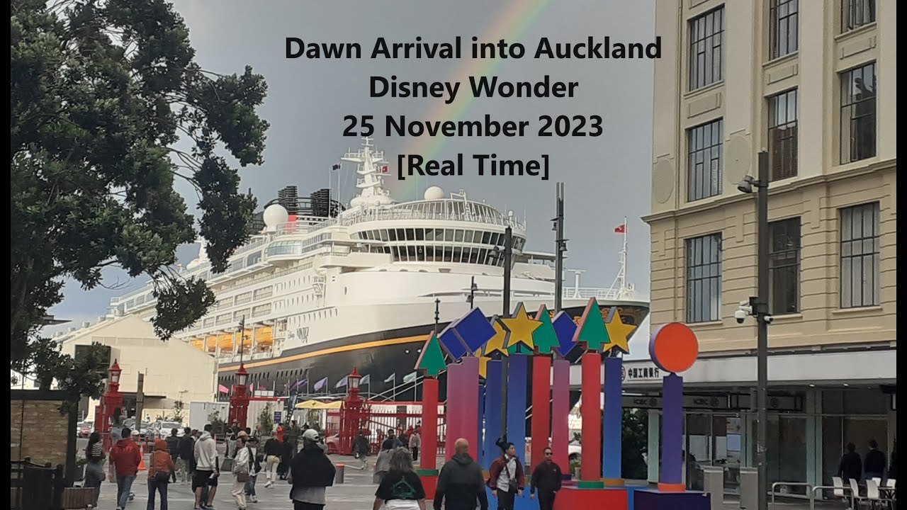 Disney Wonder, a dawn arrival into Auckland - YouTube