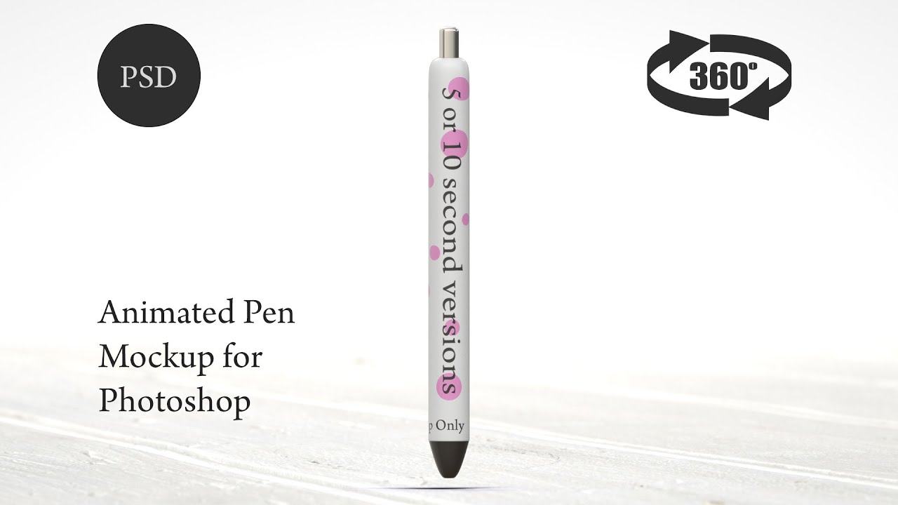 Photoshop pen product mockup animation - instructions for pen animation ...