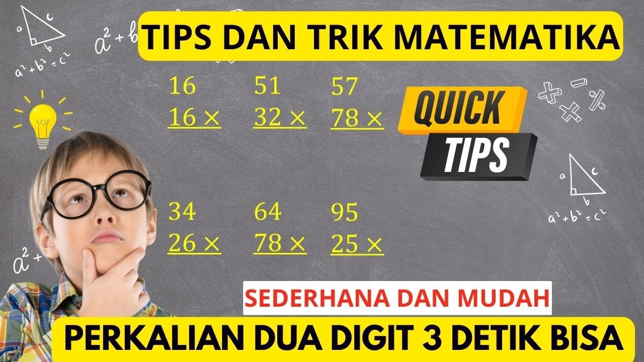 TRIK PERKALIAN 2 DIGIT SEMUA BILANGAN CEPAT DAN MUDAH - YouTube