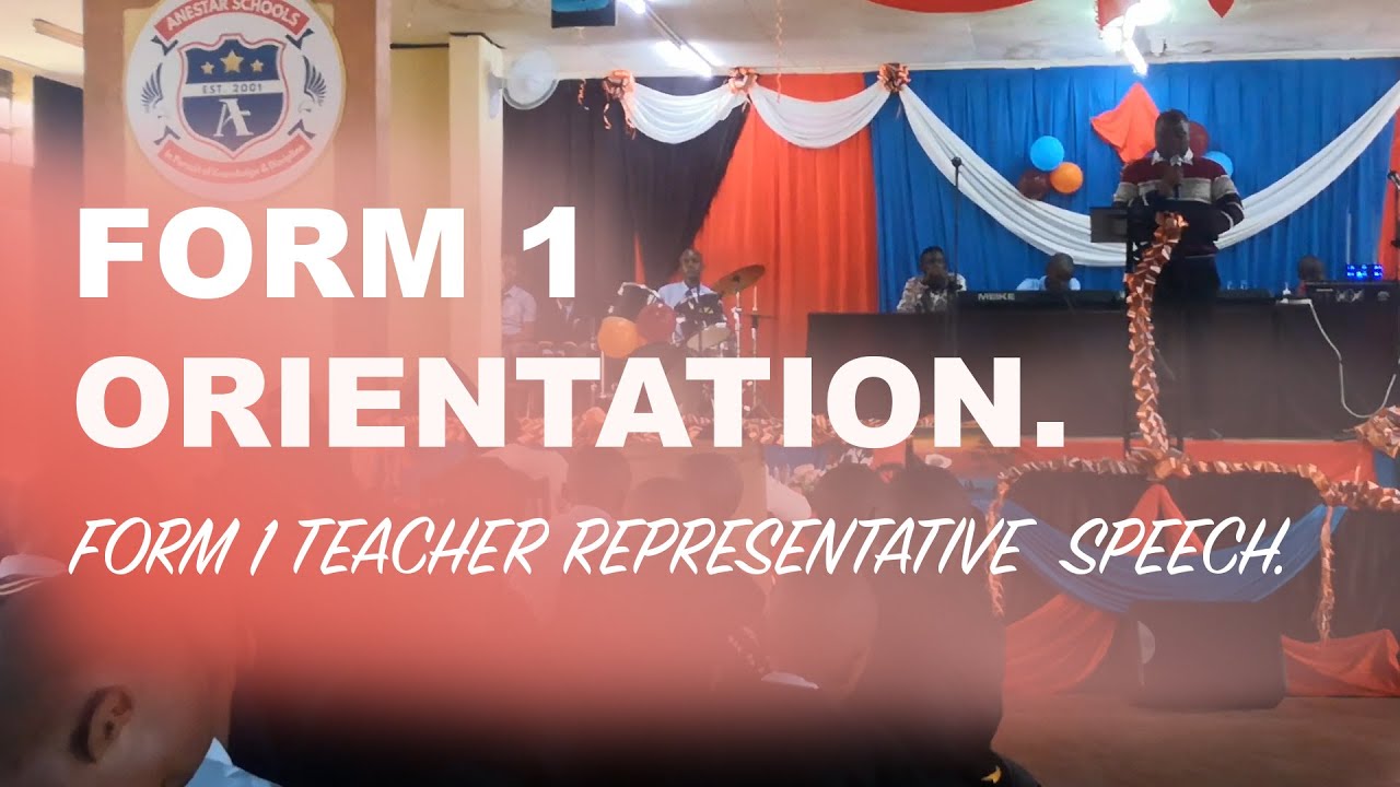 We Make Boys To Men | FORM 1 TEACHERS REPRESENTATIVE SPEECH | Form 1 ...