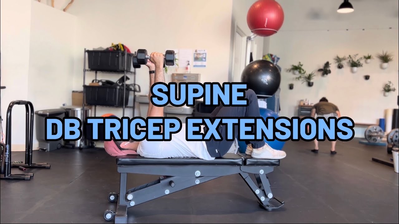 Supine Dumbbell Tricep Extensions - YouTube