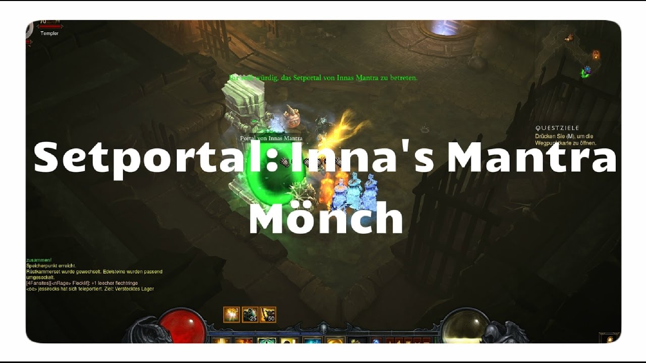 Mönch: Inna's Mantra (Setportal, Setdungeon, Diablo 3) - YouTube