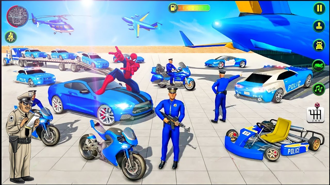 Police Plane Transport Game|| police plane car android gameplay - YouTube