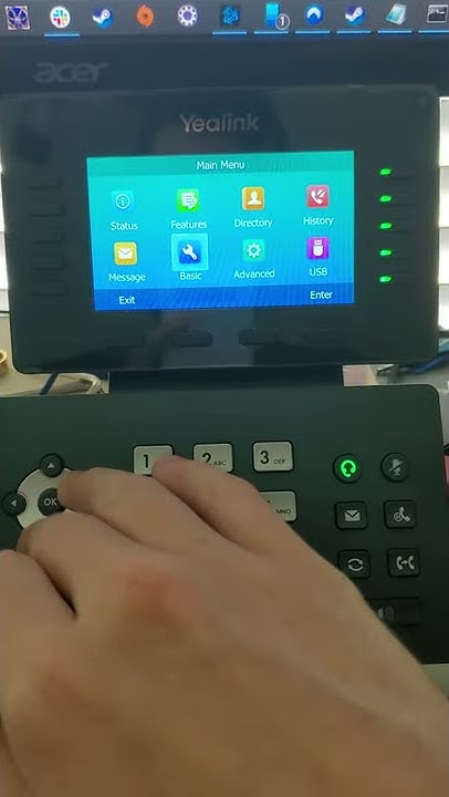 How to enable WiFi and search for a network on a Yealink SIP T54W (T5 Series) IP phone - YouTube
