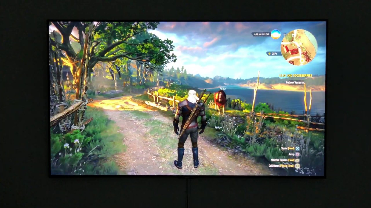 The Witcher 3 PS4 Pro Samsung Q90T - YouTube