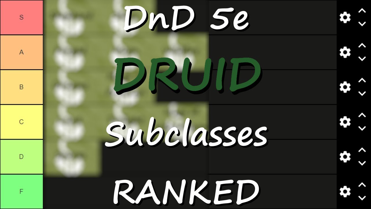 D&D 5e Druid Subclass Tier List - YouTube