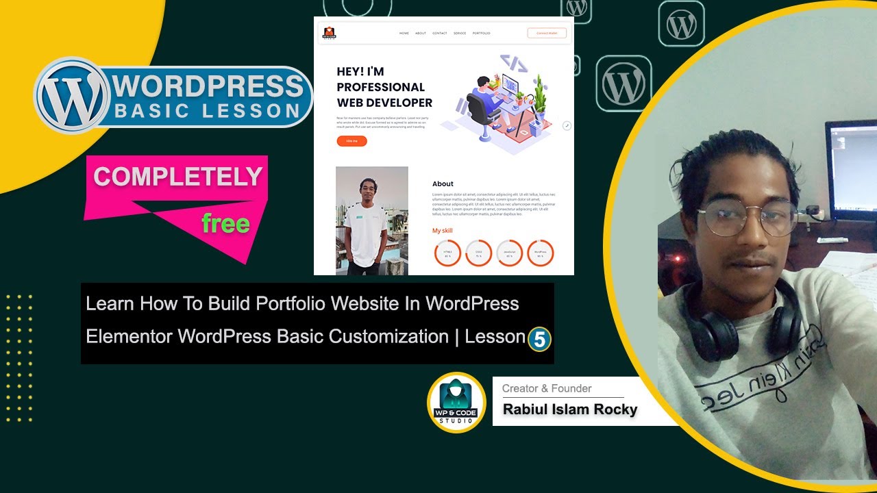 Learn How To Build Portfolio Website In Wordpress Elementor Wordpress