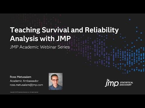 JMP Academic – Teaching Survival and Reliability Analysis with JMP - YouTube