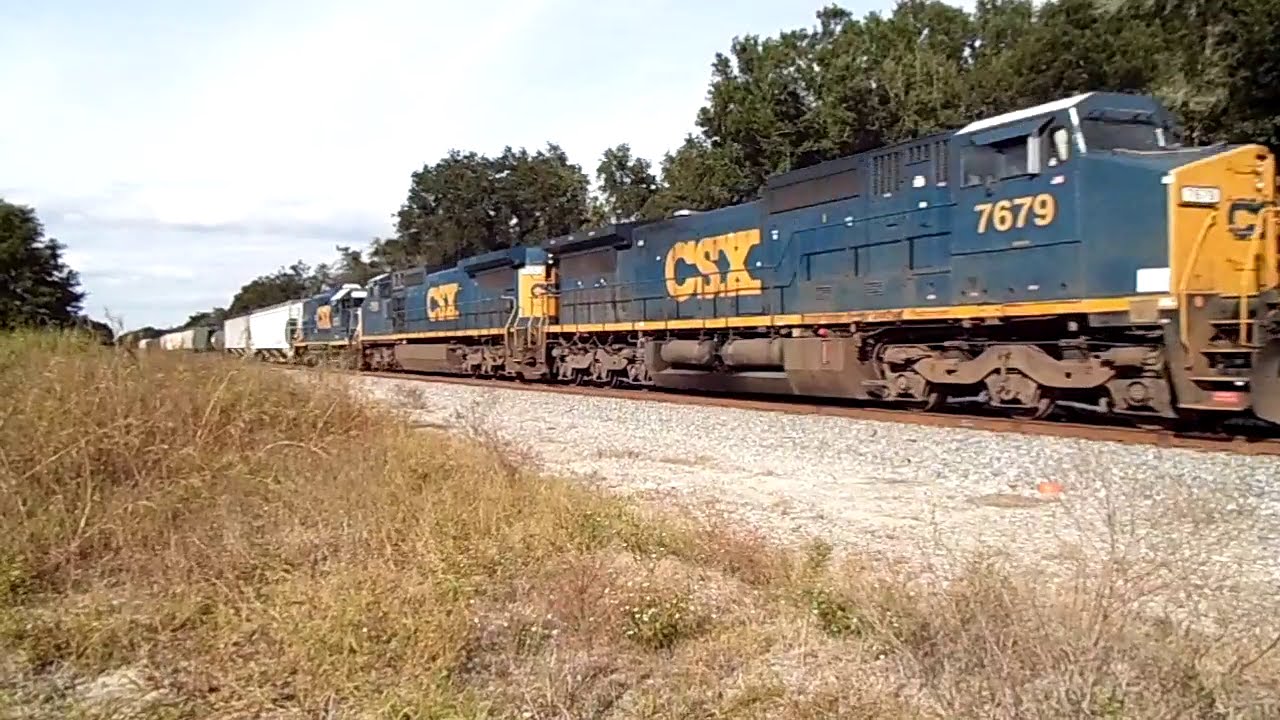 CSX Mixed Freight & CSX Intermodal Train - YouTube