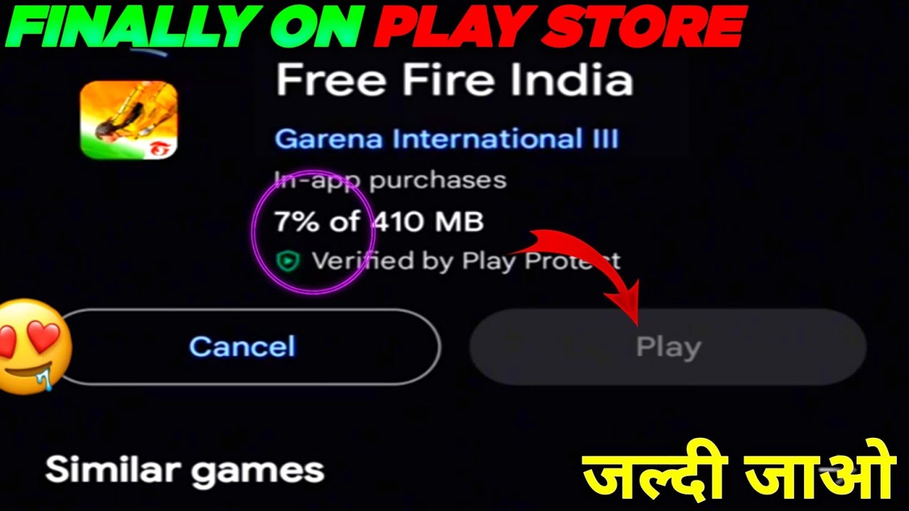 Finally - Free Fire India on Play Store 😱? How to download free fire ...