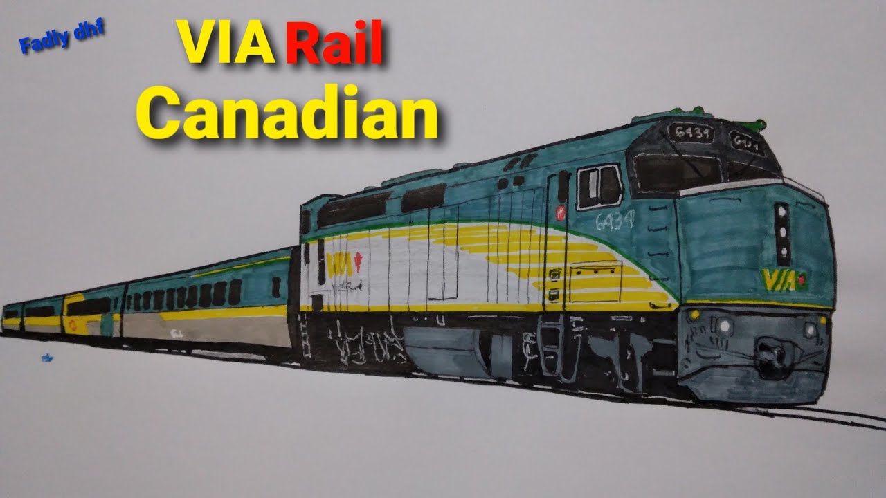 How to draw and coloring Via Rail Canadian trains - YouTube