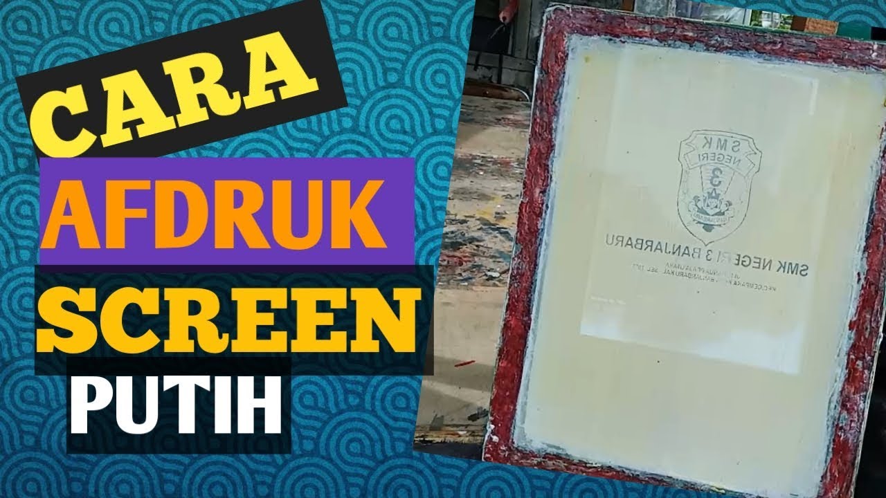 cara afdruk screen sablon - YouTube