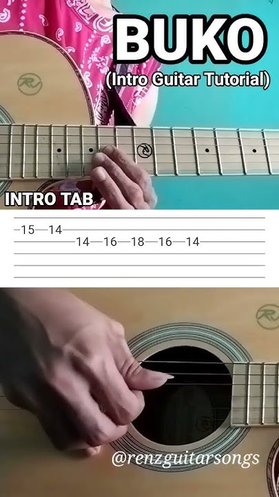 Buko - Jireh Lim (Intro Guitar Tutorial) "Intro Tab" #guitartutorial #everyone #guitar #chords ...