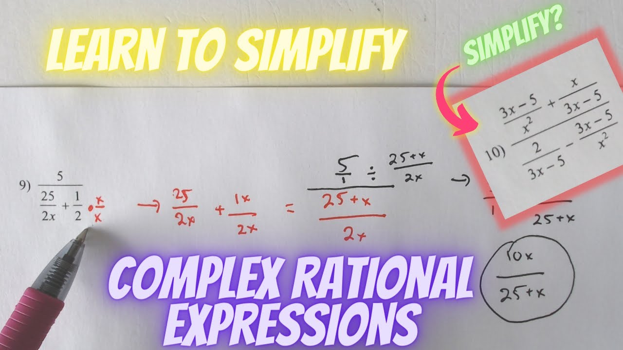 How to simplify complex rational equation fractions - YouTube