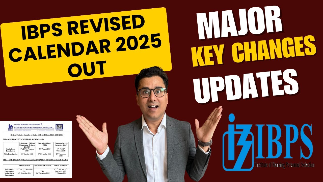 IBPS Calendar 2025 | IBPS Revised Calendar 2025 Out | IBPS New Calendar ...