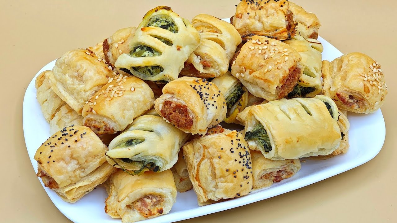 4 tipi di rustici fatti con la pasta sfoglia - YouTube