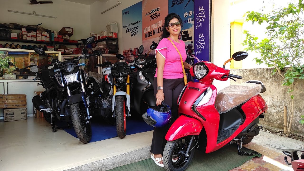 Taking delivery of our new 2-wheeler😊 | Yamaha Fascino S125 Hybrid ...