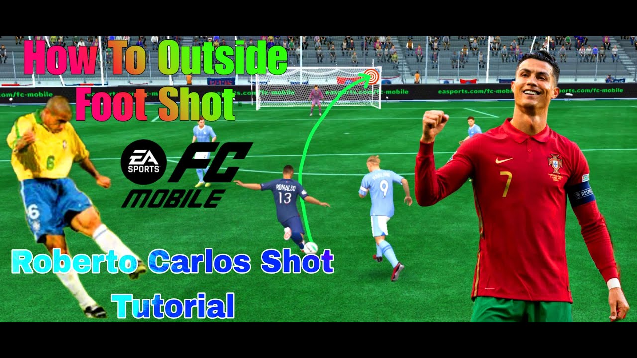 How To Outside Foot Shot 🚀 In Fc Mobile🔥 #fcmobile #fifamobile #fifa23 ...