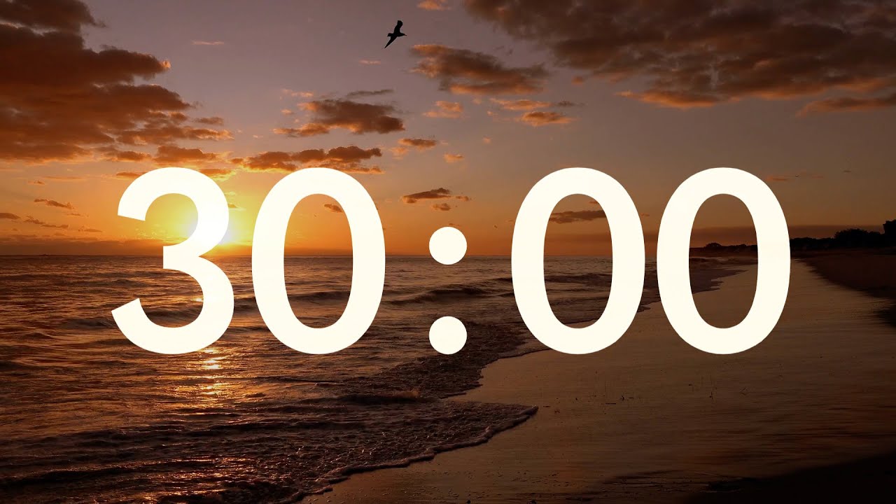 30 Minute Summer Timer with Relaxing Music 🌊 - YouTube