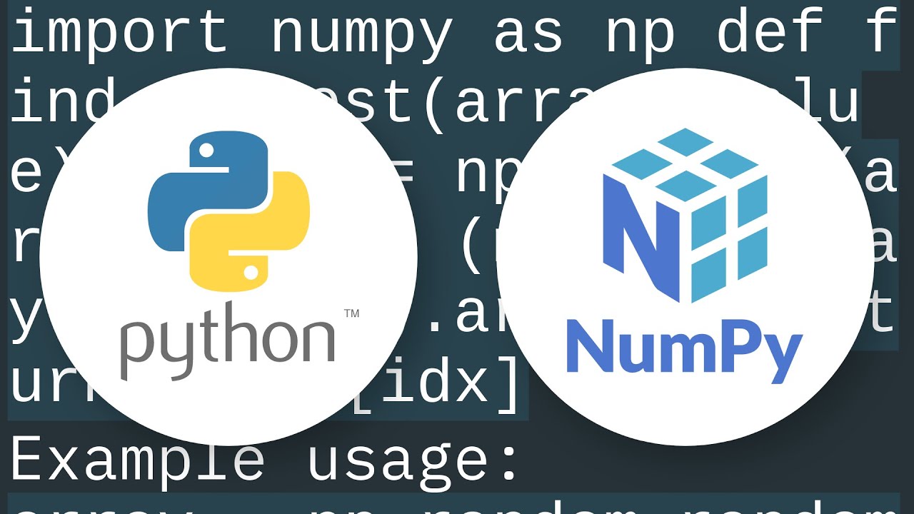 Find Nearest Value In Numpy Array YouTube Find Nearest Value In Numpy Array YouTube