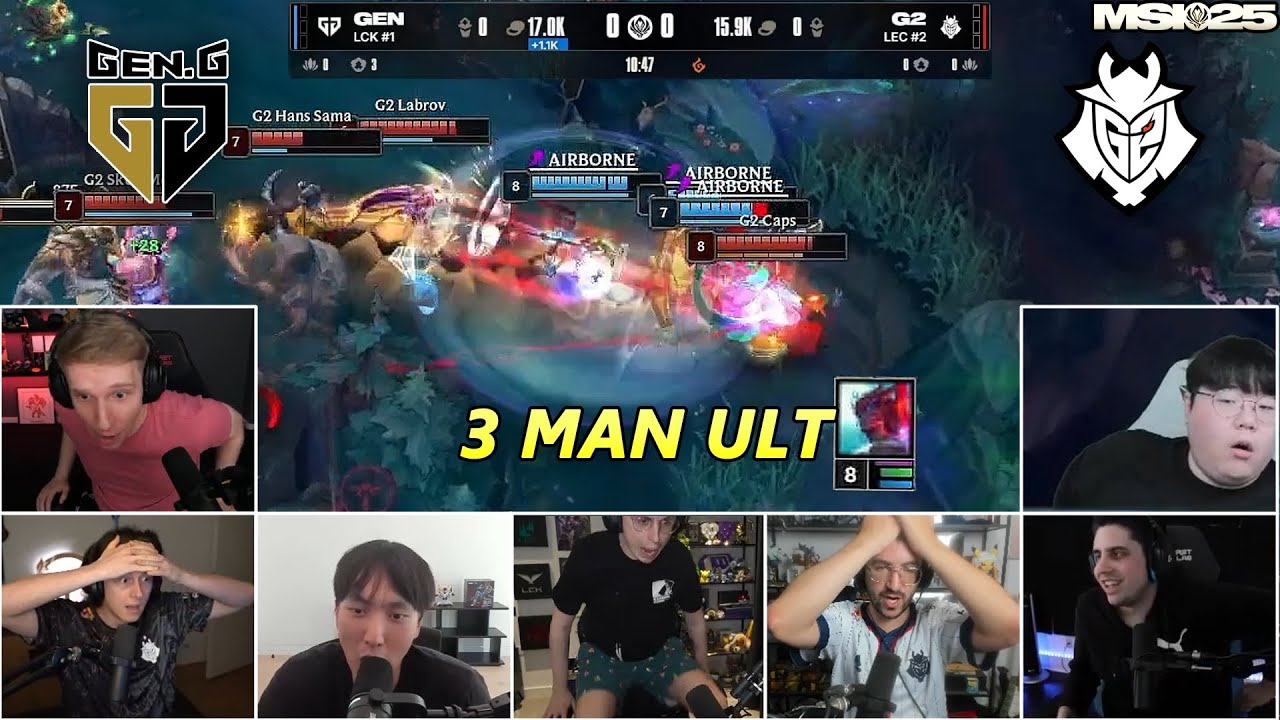 Streamers React To G2 vs Gen.G - Can G2 Do It? | MSI 2025 Bracket Stage Highlights - YouTube