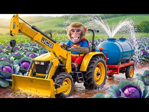 Baby Monkey Nana Drives Tractor Harvesting Oranges 🍊🚜 | Catches Farm Thief in Shocking Moment!