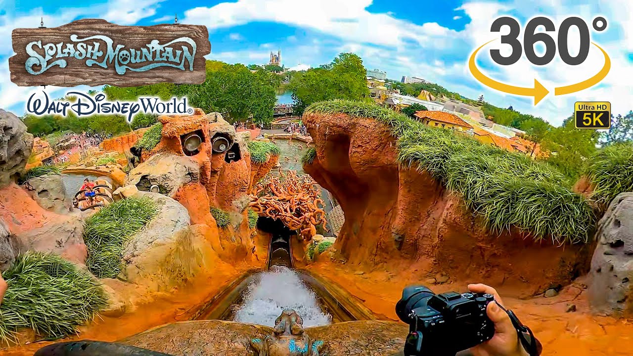 VR 360 5K Splash Mountain On Ride Front Seat POV with Queue Walt Disney ...