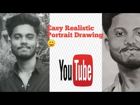 How to draw a portrait ! How to easy method portrait drawing 🙂 - YouTube