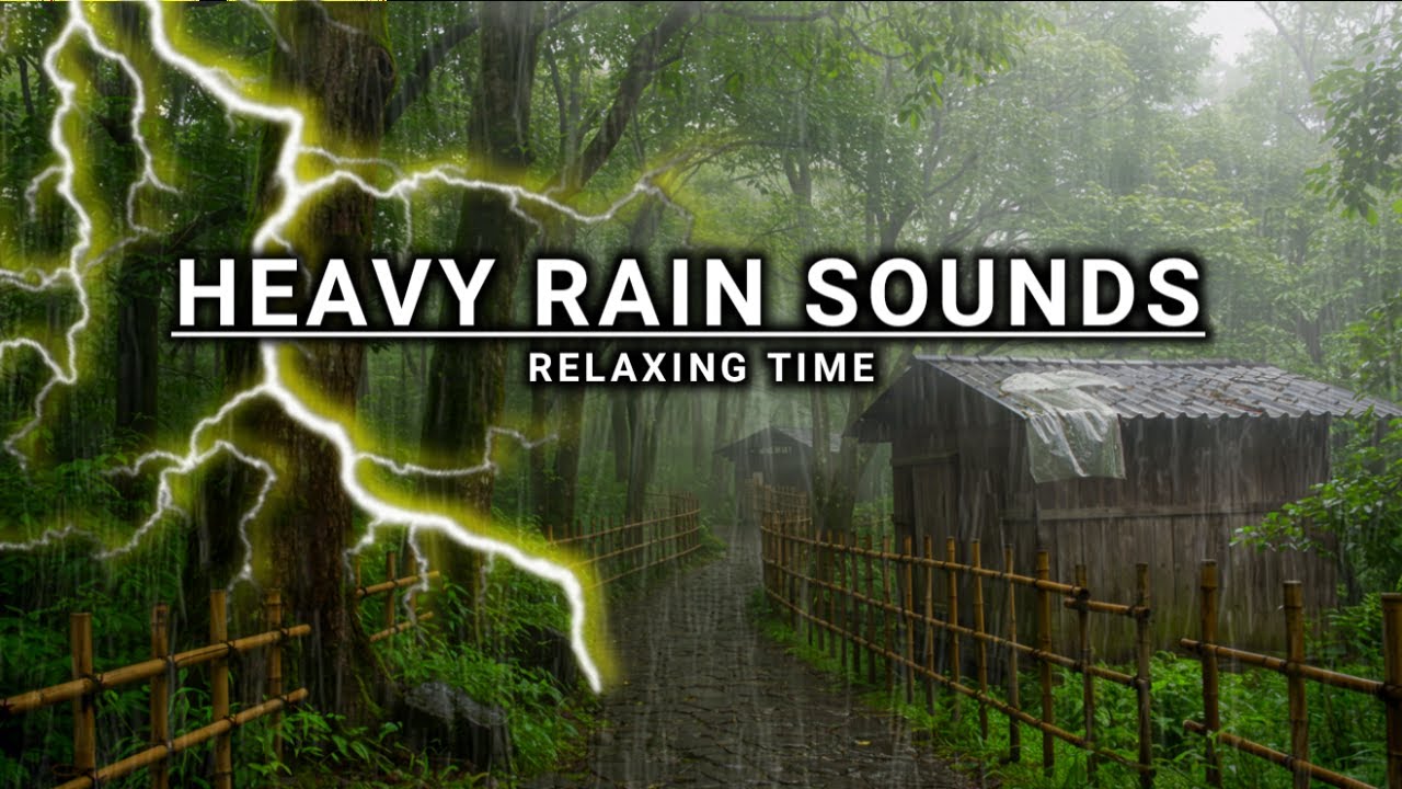 ASMR Rainstorm: Heavy Rain Sounds for Sleeping, Studying, and ...