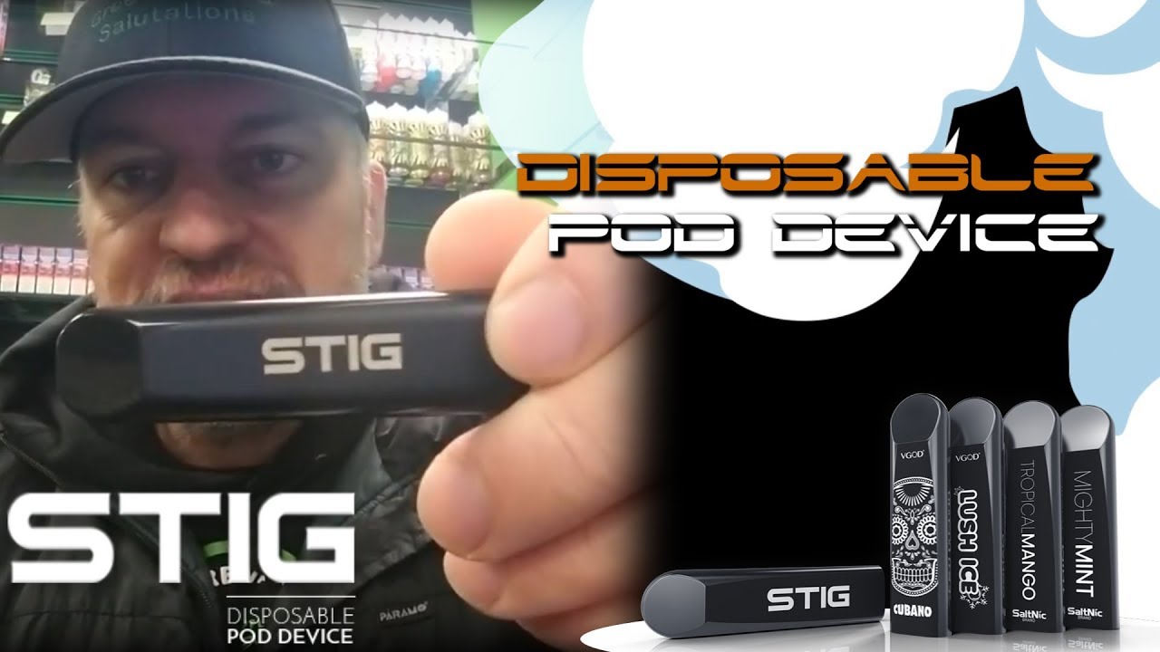 The stig disposable pod device by stig and vgod - YouTube