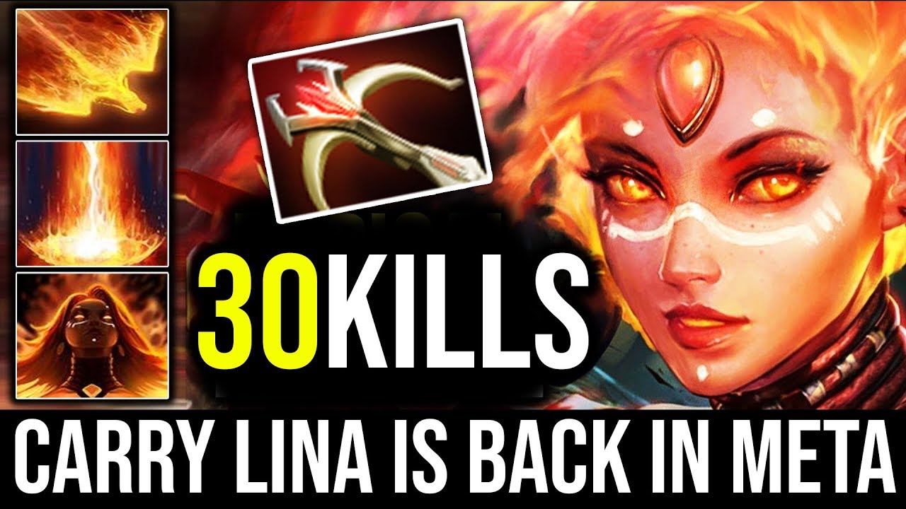 How to Solo Mid Carry Lina Against Storm - Unreal Shocking Damage Crazy ...