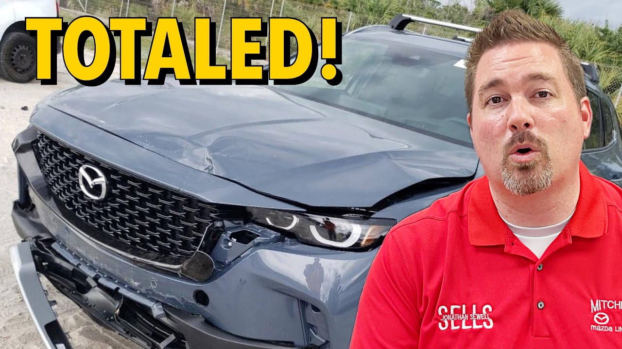 TOTALED! A First 2023 Mazda CX-50 Turbo Was Wrecked - YouTube