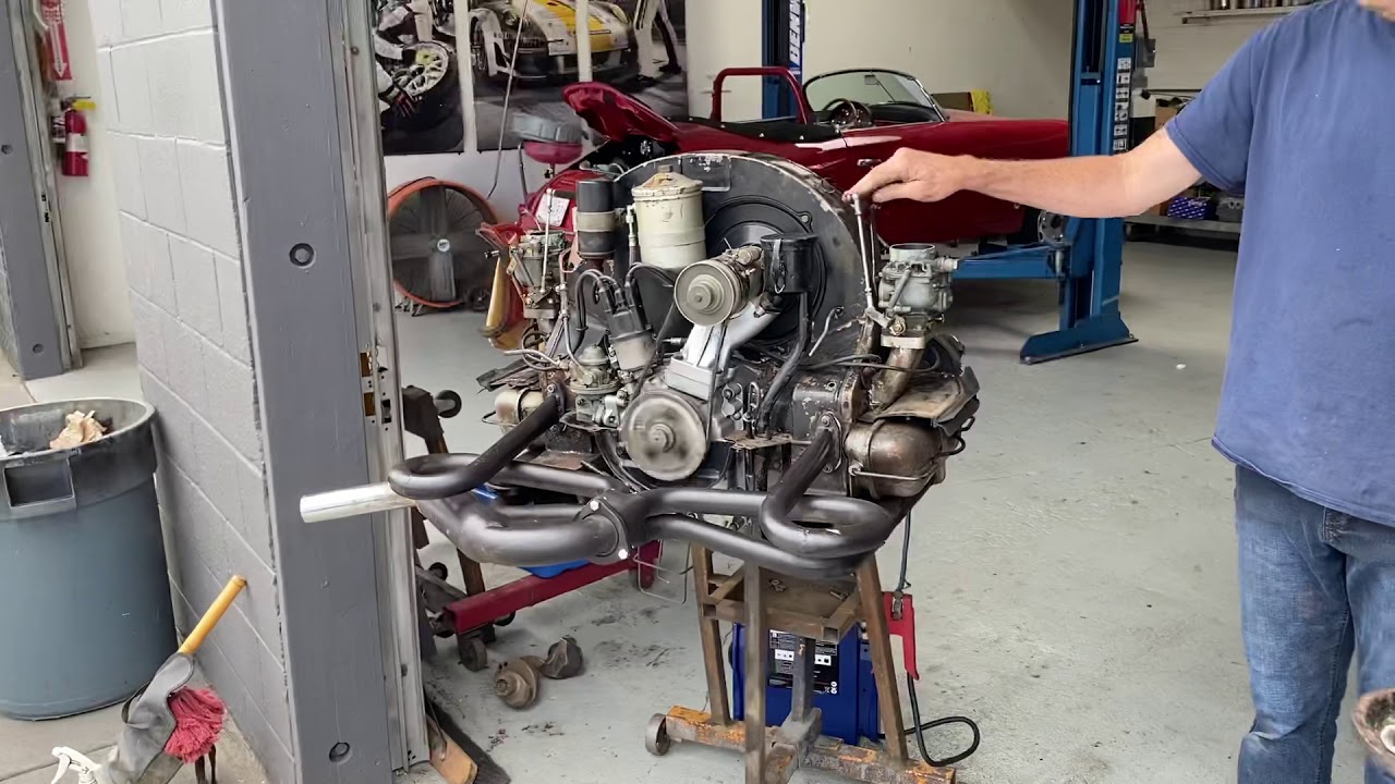 1962 Porsche 356 B Notchback Coupe engine running Video - YouTube