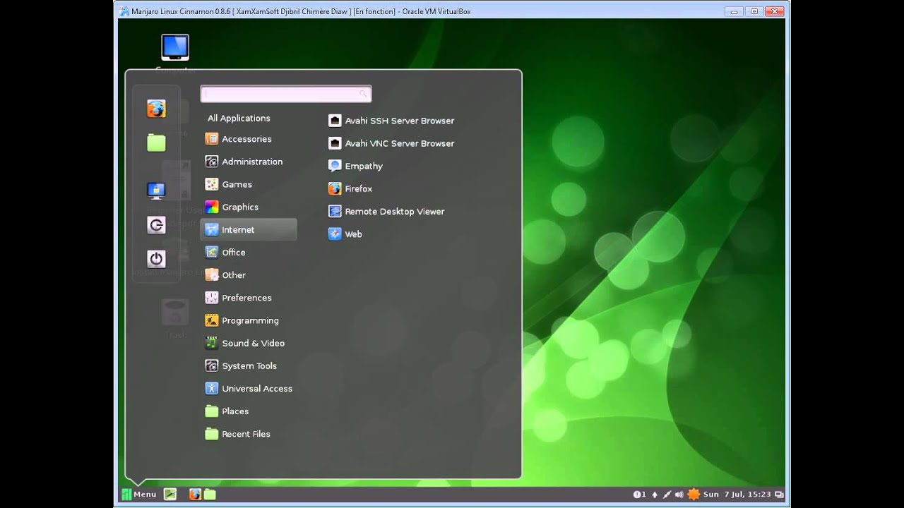 Manjaro Linux Cinnamon 0 8 6 Presentation Youtube
