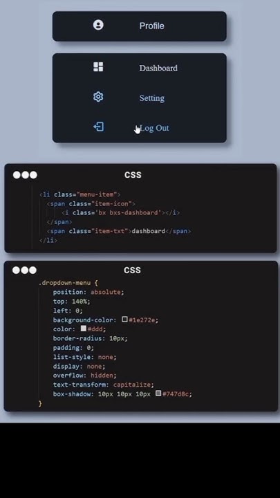 Drop down menu #webdesign #css - YouTube