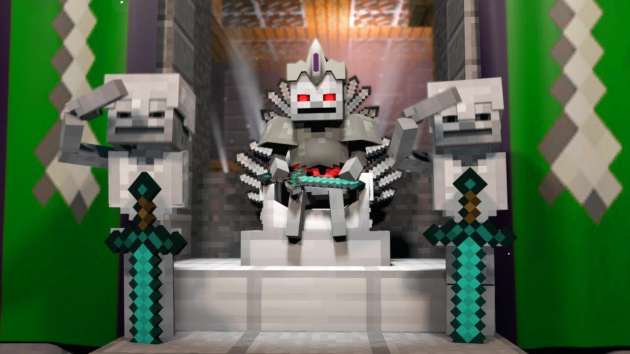 Minecraft - Herobrine's Mansion - The Skeleton King! [2] - YouTube