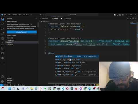 Javascript - Exercice 5 : prompt pour entrer son nom et fonction de ...